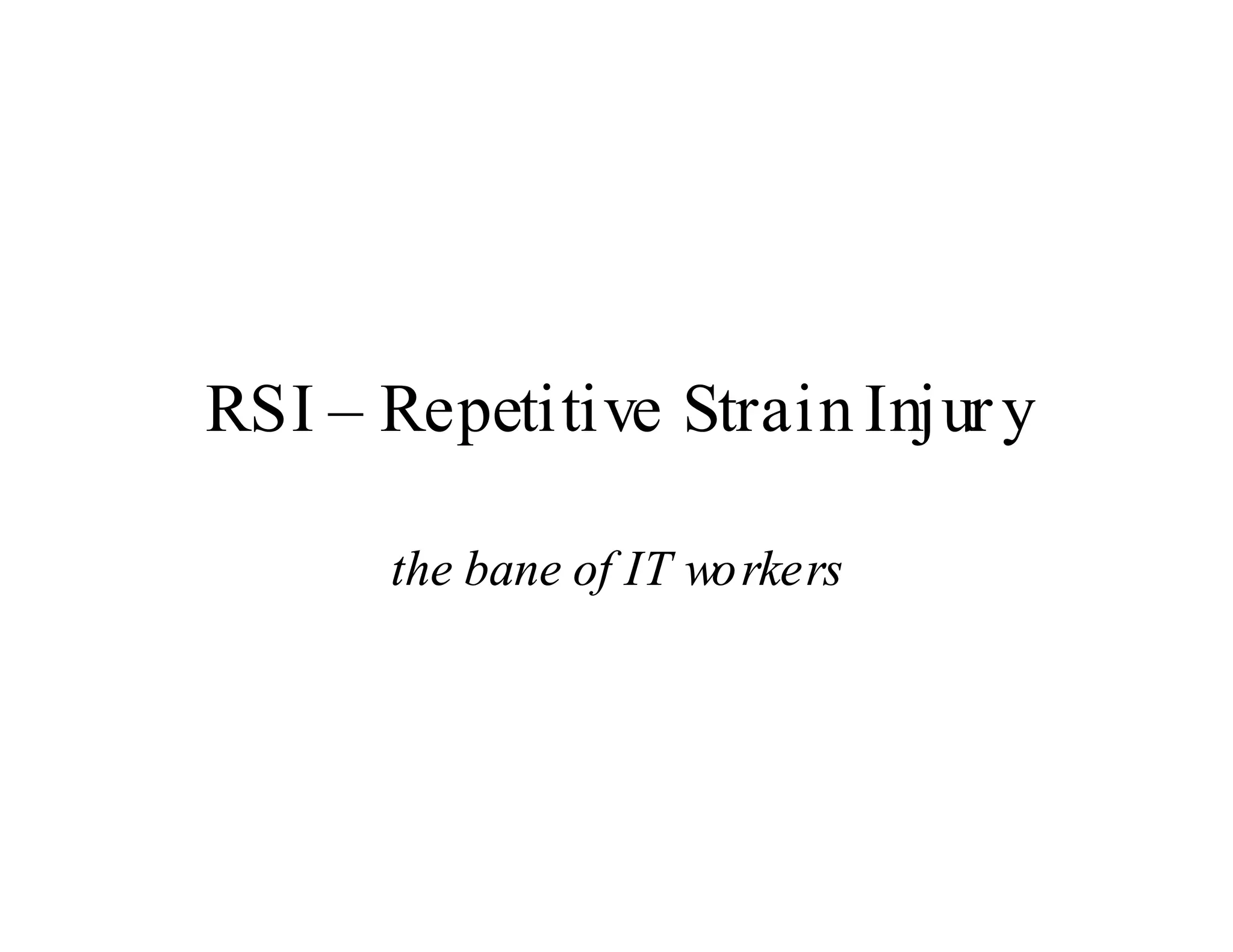 Repetitive Strain Injury Low Res | PDF
