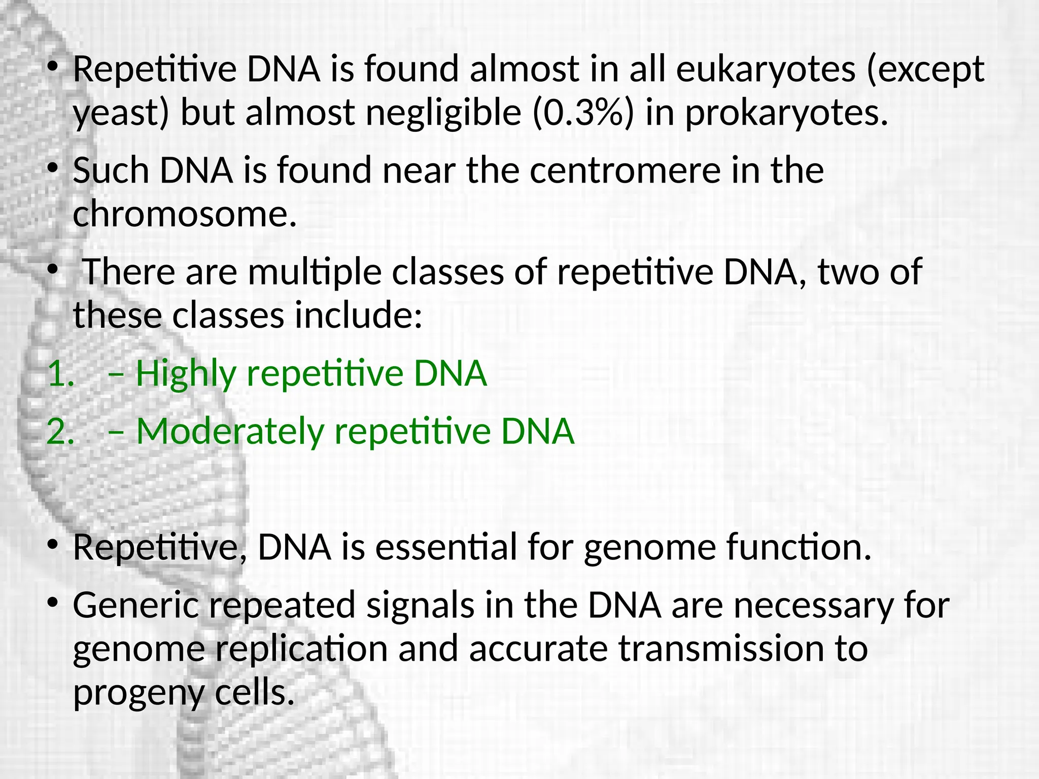Types of DNA- Repetitive and Satellite DNA | PPTX | Biological Sciences ...