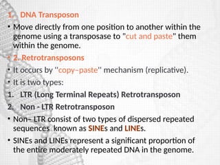 Repetitive and Satellite DNA and their role | PPTX