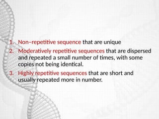 Repetitive and Satellite DNA and their role | PPTX