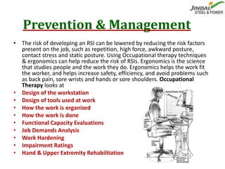 Repetitive stress injuries, prevention & management | PPTX