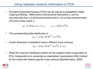 Exploiting technical replicate variance in omics data analysis (RepExplore) | PPT