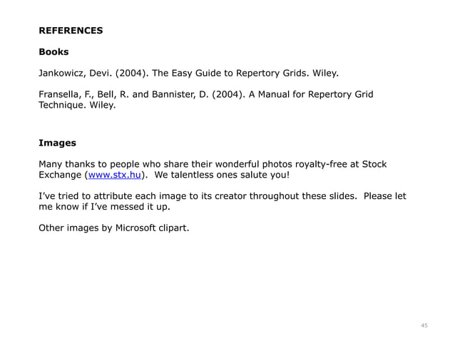 Repertory Grid: a missing UX technique? | PPTX | Computing | Technology ...