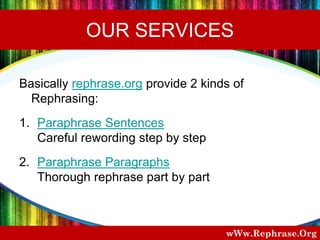 Rephrase sentences | PPT