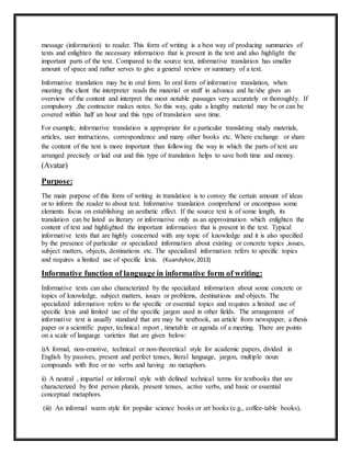 Forms of translation | PDF