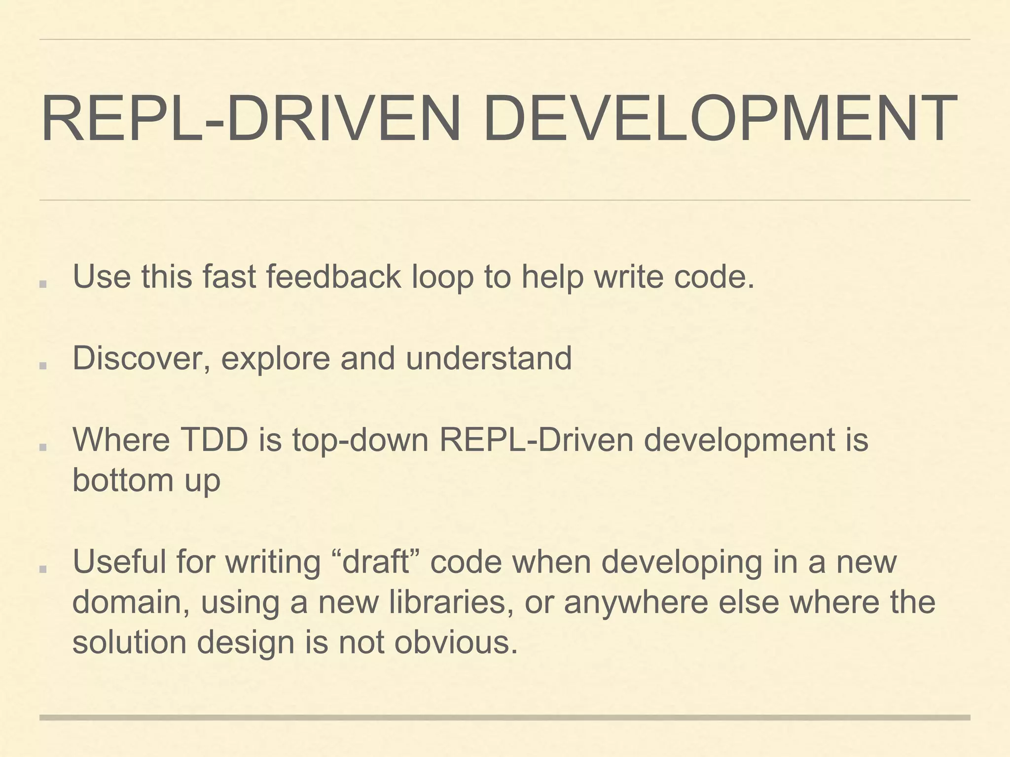 REPL-driven development with pry | PPT