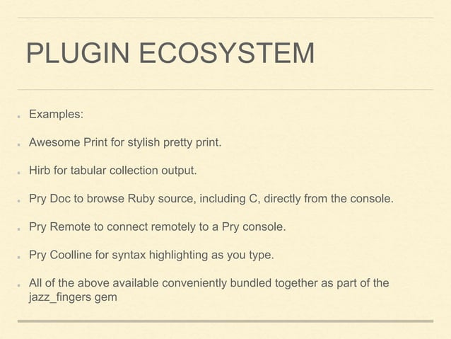 REPL-driven development with pry | PPT