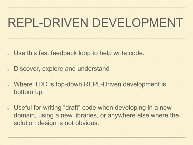 REPL-driven development with pry | PPT