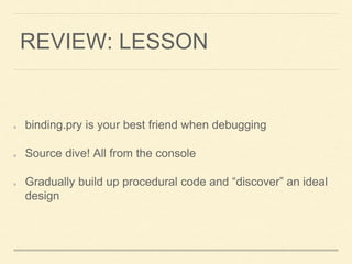 REPL-driven development with pry | PPT