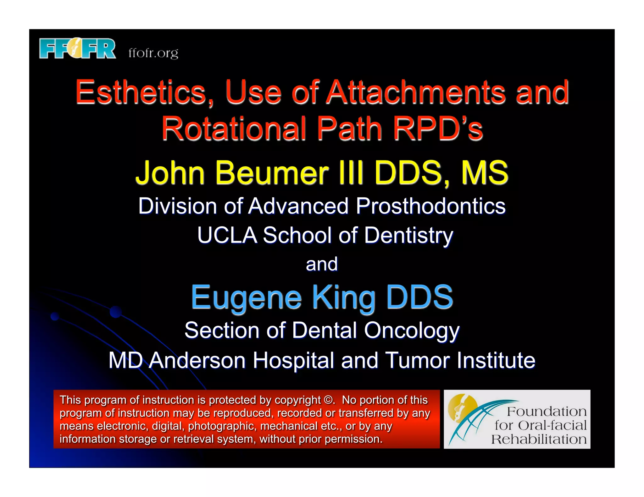 (Replace) 11.esthetics, rotational path, attachments | PDF
