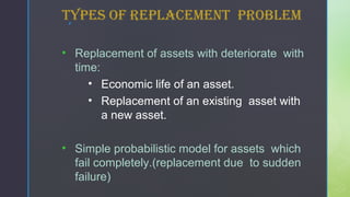 Replacement analysis importance and application | PPT