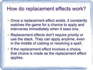 Replacement effects | PPT