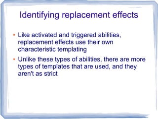 Replacement effects | PPT