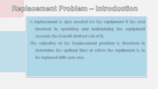 Replacement Model - Types and Problem | PPTX
