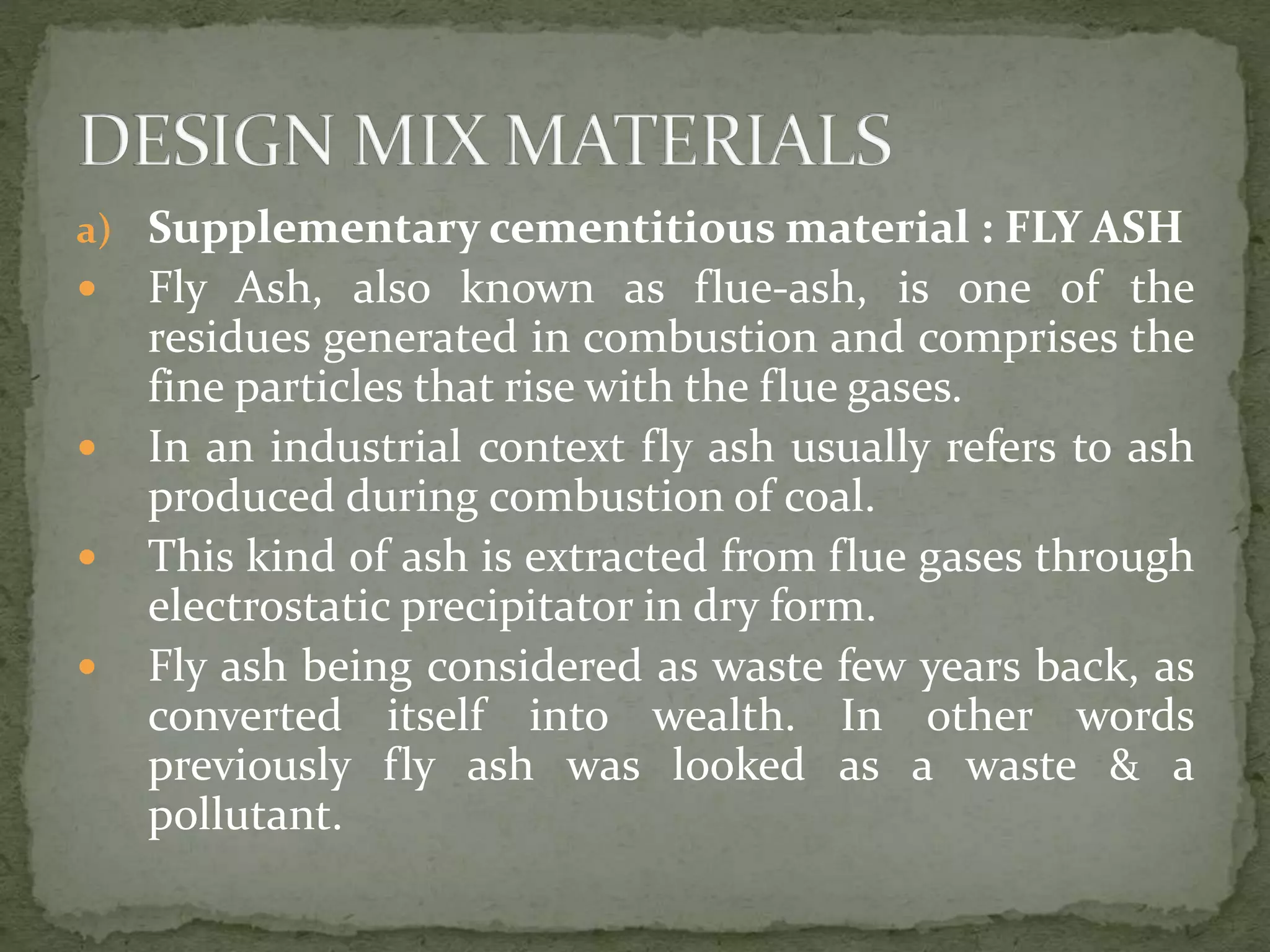 Replacement of cement with pozzolanic materials | PPTX