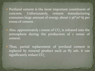 Replacement of cement with pozzolanic materials | PPTX