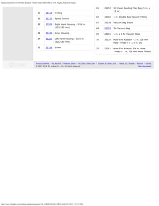 Replacement parts for 3 m elite random orbital sander 28516 parts | PDF
