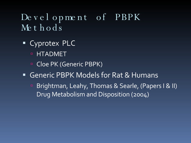 PBPK simulation as an alternative to animal testing | PPT