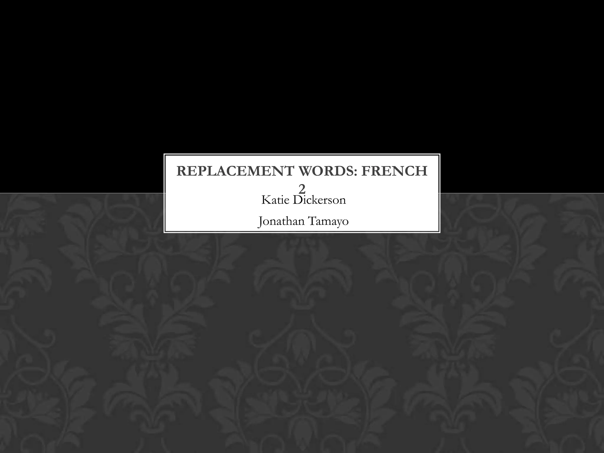 Replacement words powerpoint | PPTX