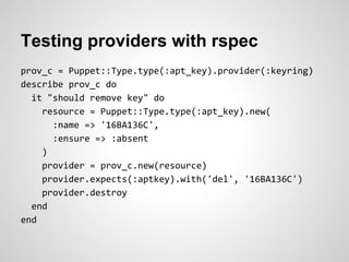 Replacing "exec" with a type and provider: Return manifests to a declarative configuration | PPT