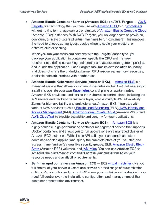 Replatform .NET Applications with Windows Containers | PDF