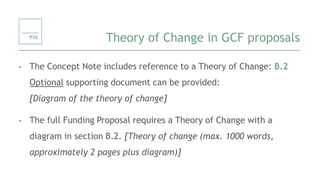 Insights on Theory of Change in Green Climate Fund projects | PDF