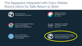 Safely Return to Work with Webex Rooms | PDF
