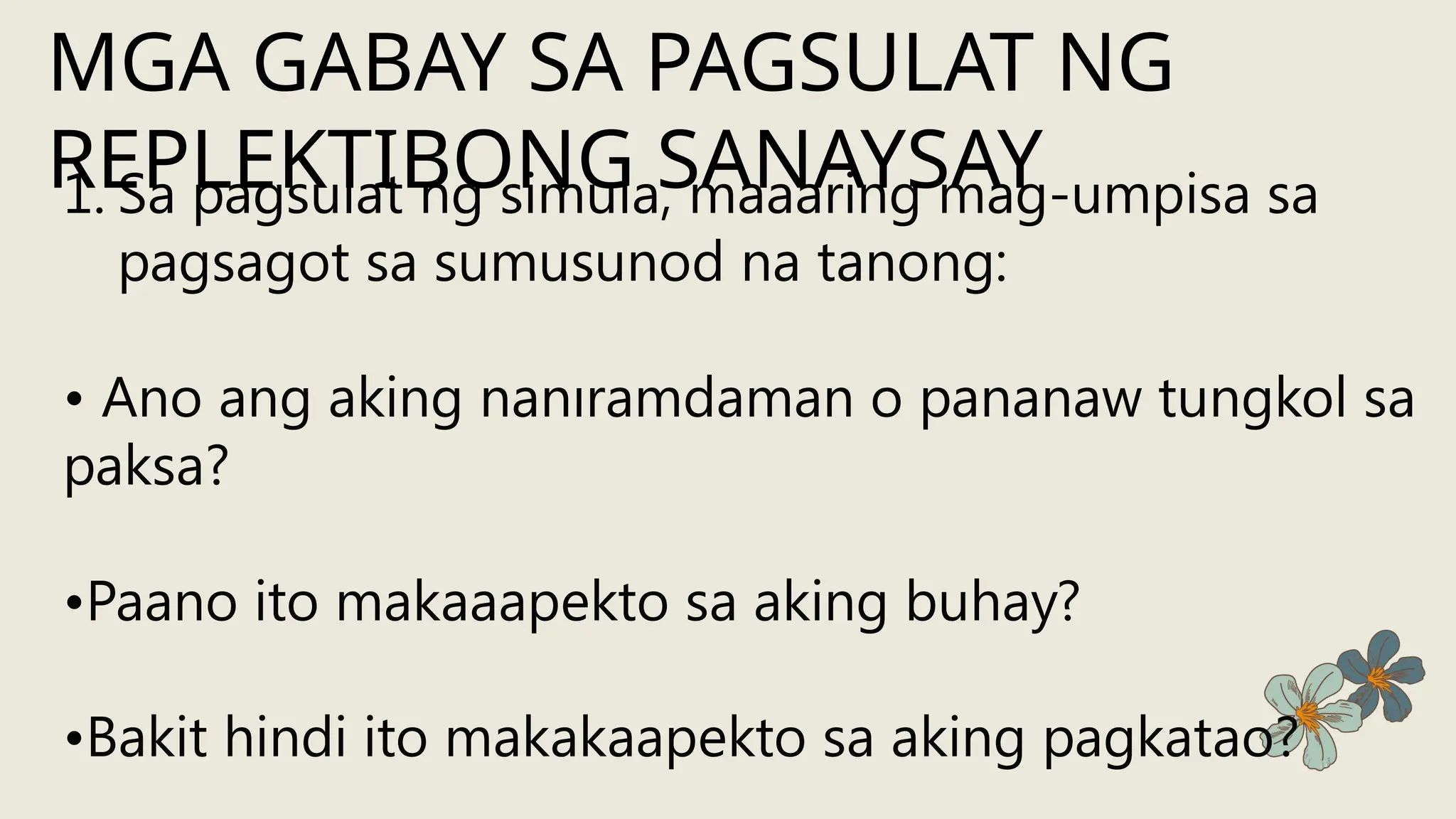 REPLEKTIBONG SANAYSAY.pptx_ Filipino sa Piling Larang | PPTX