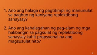Replektibong Sanaysay.Filipino Sa Piling Larang-Akadpptx | PPTX