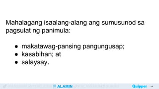 replektibong sanaysay 2. powerpoint presentation | PPTX