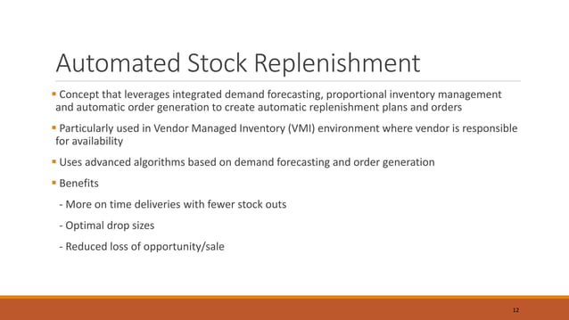 Replenishment Process For Modern Trade Pptx Logistics Business