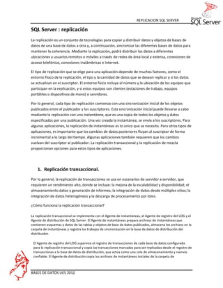 Replicacion sql server | PDF