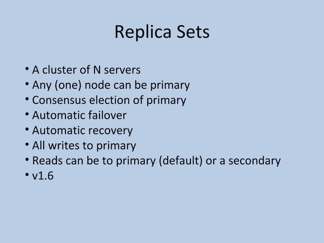 MongoDB Replica Sets | PPT