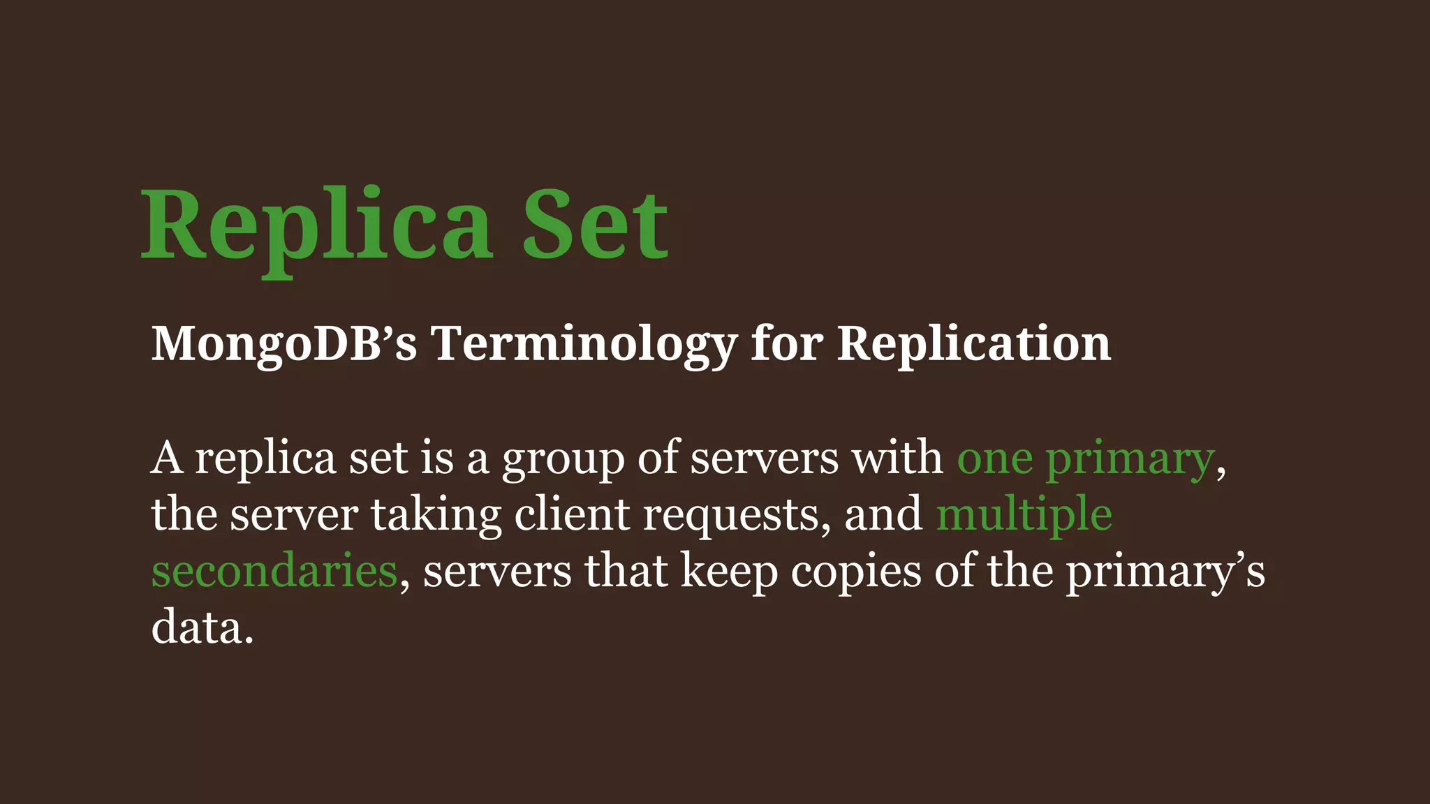MongoDB Database Replication | PPT