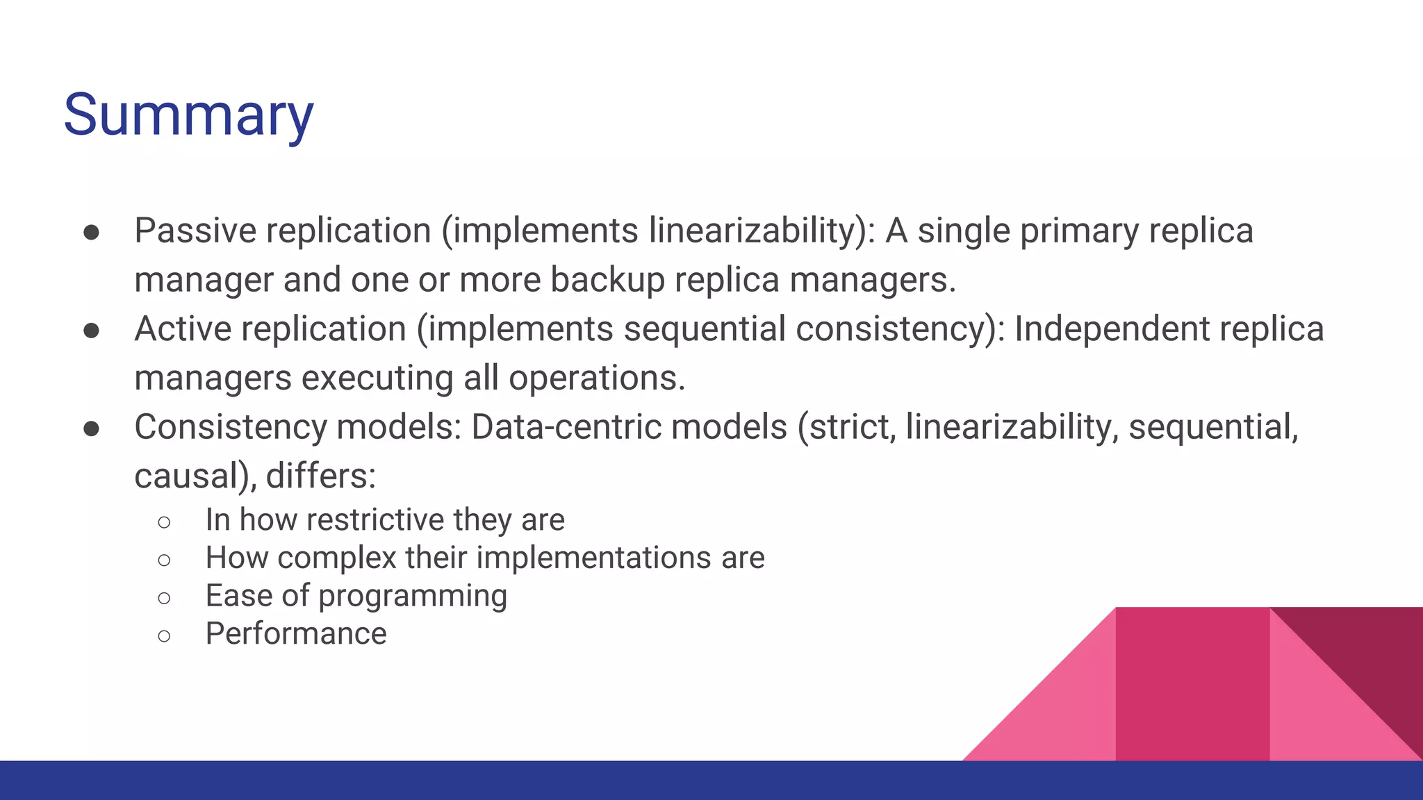 Replication In Distributed Systems Ppt