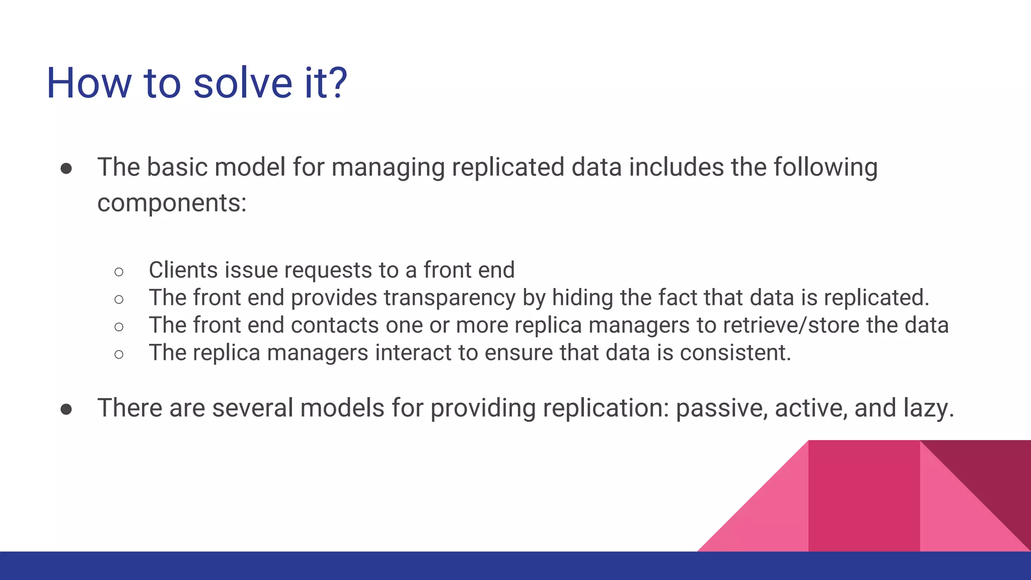 Replication in Distributed Systems | PPT Replication in Distributed Systems | PPT