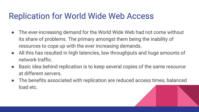Replication in Distributed Systems | PPTX
