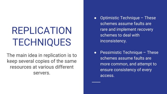 Replication In Distributed Systems 