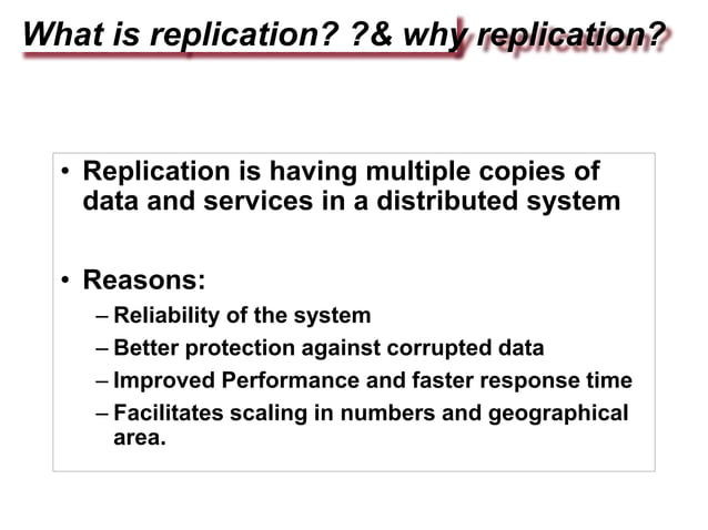 Replication.ppt | Databases | Computer Software and Applications