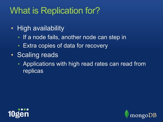 Replication and replica sets | PPTX