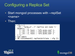 Replication and replica sets | PPTX