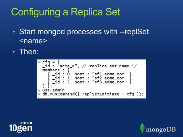 Replication and replica sets | PPTX