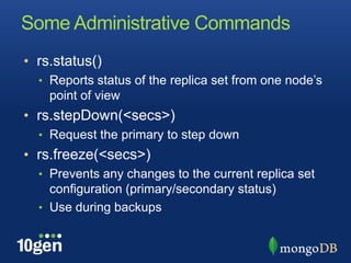 Replication and replica sets | PPTX