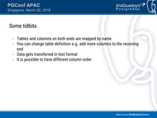 PGConf APAC 2018: PostgreSQL 10 - Replication goes Logical | PPT