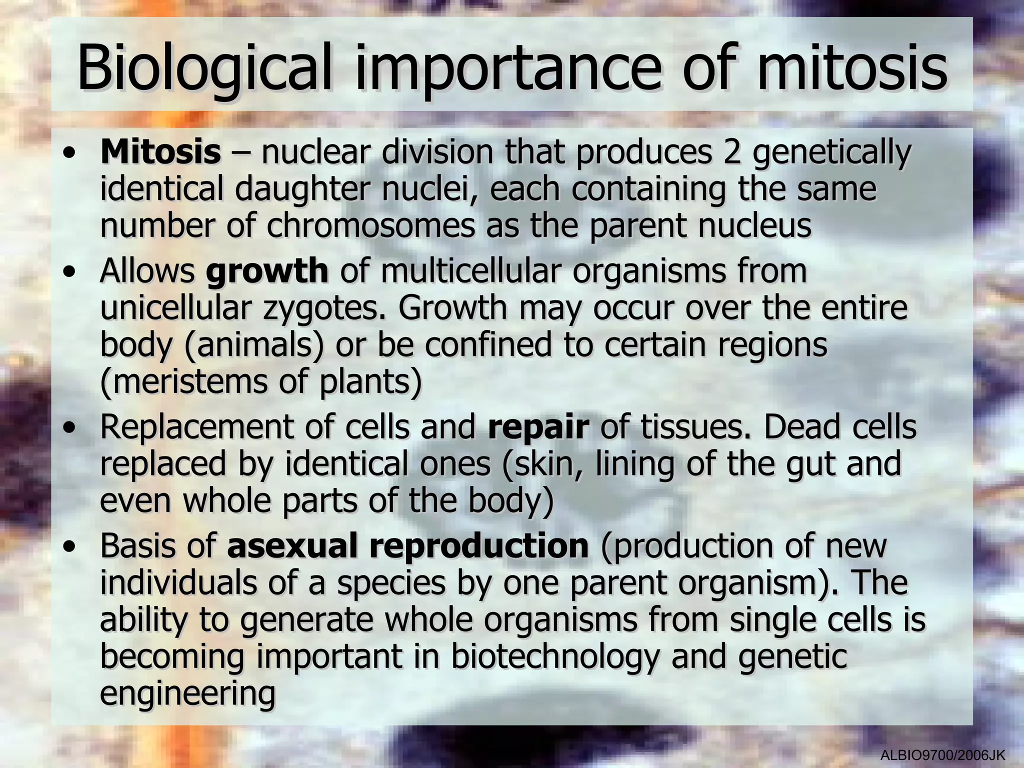 01 Replication and Division of Nuclei and Cells | PPT | Cancer ...