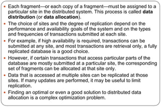 Replication in Distributed Database | PPTX