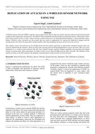 Replication of attacks in a wireless sensor network using ns2 | PDF