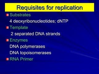 Replication of dna | PPTX