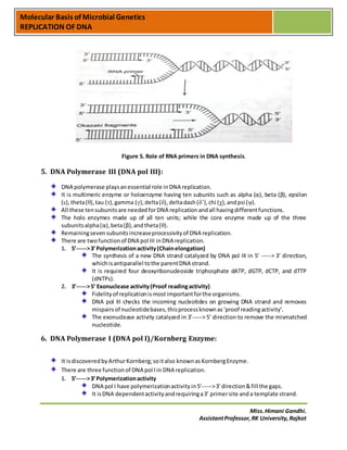 Replication of dna | DOCX