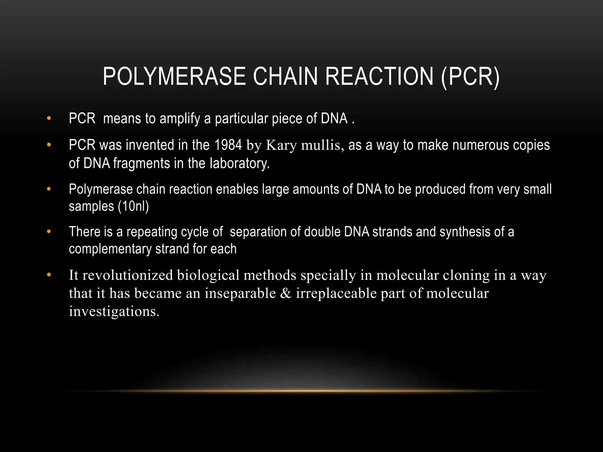REPLICATION VS POLYMERASE CHAIN REACTION | PPT